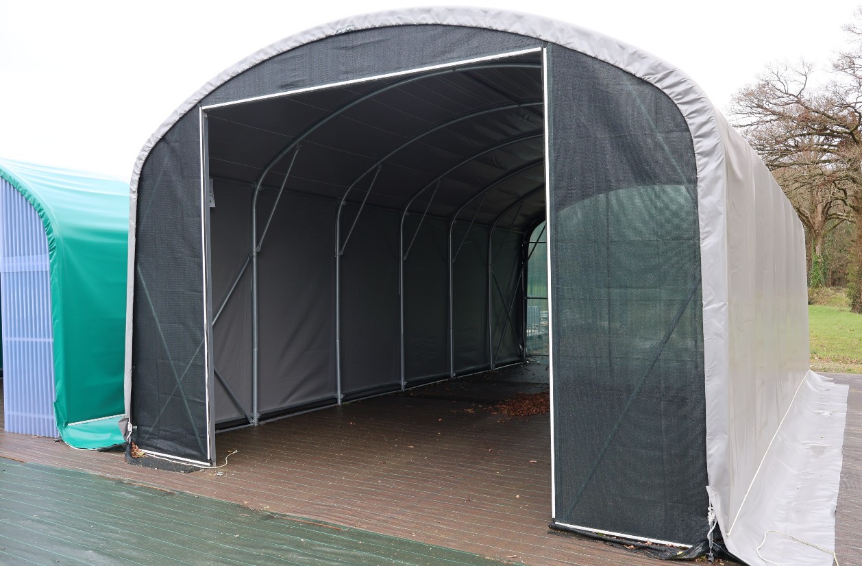 Pignon ouvert filet brise vent ABRICAR | Pour abri camping-car | Serre ...